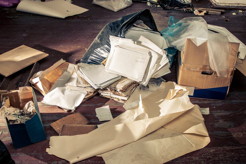 Messy Place with Plastic Bag Editorial Stock Photo - Image of pile ...