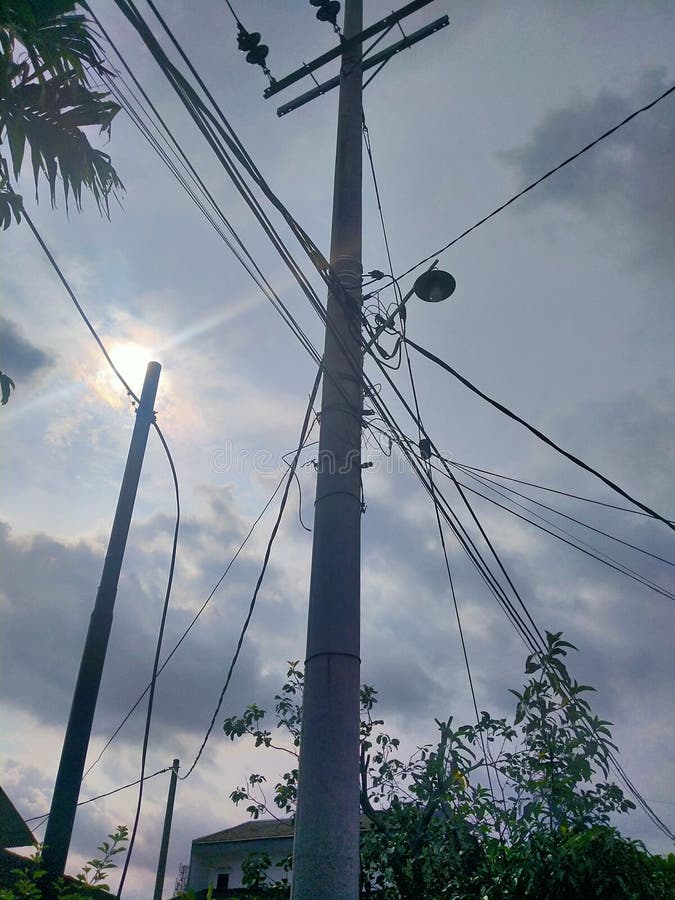 Messy power lines stock photo. Image of outdoor, messy - 262994352