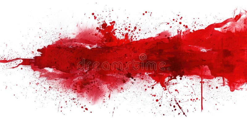 A Messy Red Paint Splatter on a Clean White Surface, Useful for ...