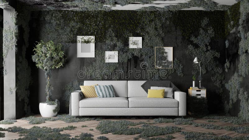 Messy Room of an Abandoned House Stock Illustration - Illustration of ... Messy Room of an Abandoned House Stock Illustration - Illustration of ...