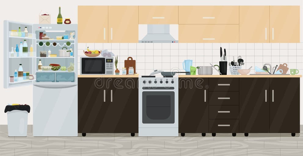 Messy Dirty Fridge Stock Illustrations – 54 Messy Dirty Fridge Stock ...