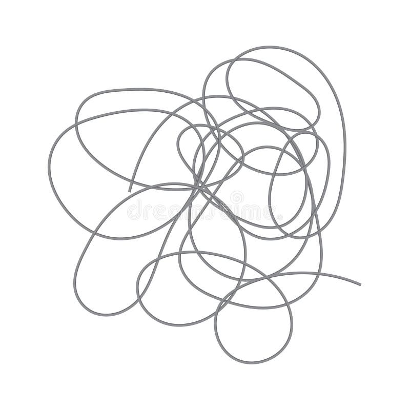 Messy Scribble Line Drawing Art. Stock Vector - Illustration of scrawl ...