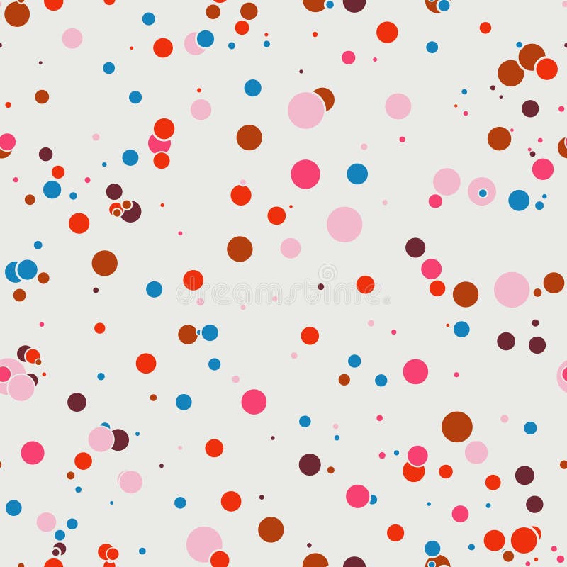 Abstract Seamless Pattern with Colorful Chaotic Small Circles. Stock ...