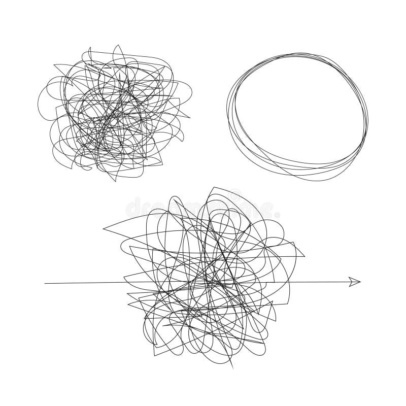 Messy Shapes. Confuse Concept Stock Vector - Illustration of process ...