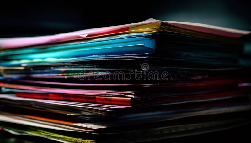 Messy Stack of Paperwork, Old and New Generated by AI Stock ...