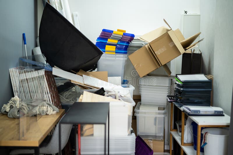 Disorganized Storage Closet
