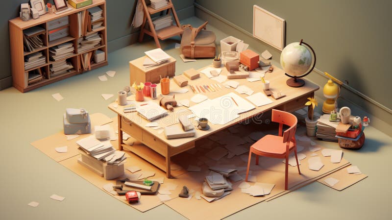 Messy Desk Papers Stock Illustrations – 462 Messy Desk Papers Stock ...