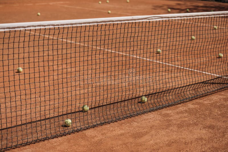 Messy tennis balls lying stock image. Image of training - 126726367