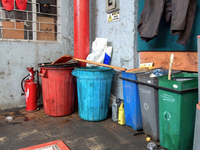 A Messy Trash Corner in a Car Workshop Editorial Photo - Image of ...