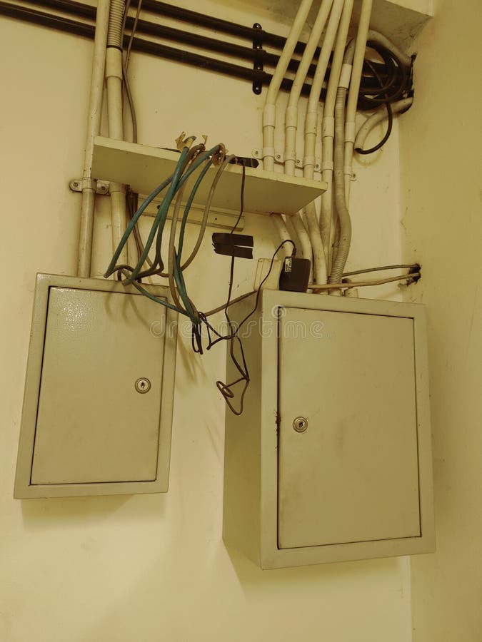 Messy Wire Top of Electrical Panel Stock Photo - Image of electrical ...