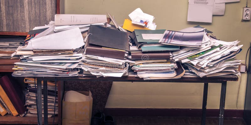 Messy workplace stock photo. Image of paperwork, desk - 88765182