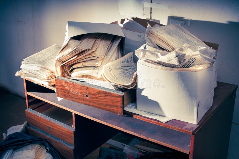 Messy workplace stock image. Image of pile, business - 50678821