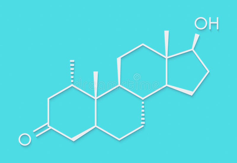 Mesterolone Androgen Molecule. Skeletal Formula. Stock Illustration ...