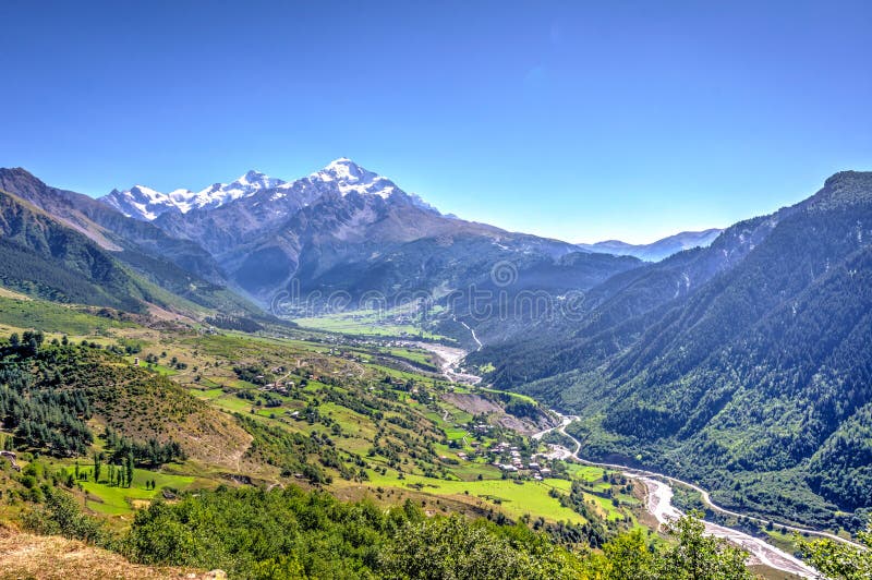 Mestia valley, Georgia stock image. Image of environment - 118176367