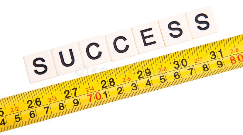 Success Concept with Tape Measure Stock Image - Image of measuring ...