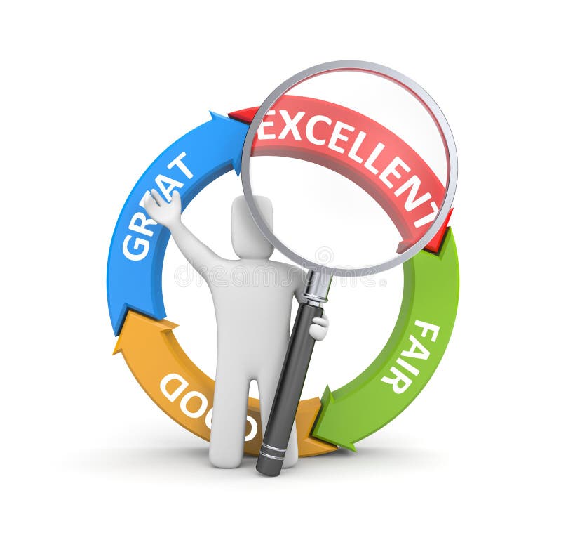 Justo, Bueno, Grande, Excelente Simbolizar La Mejora Stock de ...