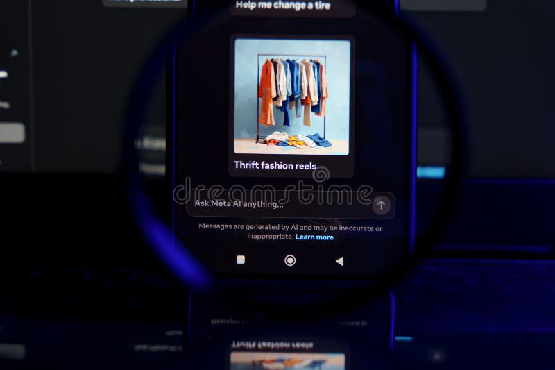 Meta AI Chatbot Application on Smartphone Editorial Stock Image - Image ...