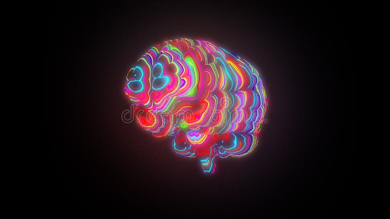 Meta Brain, 3D Render of Human Brain Stock Illustration - Illustration ...