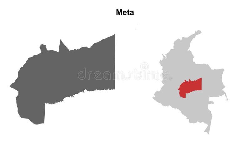 Meta outline map stock vector. Illustration of blank - 378853785