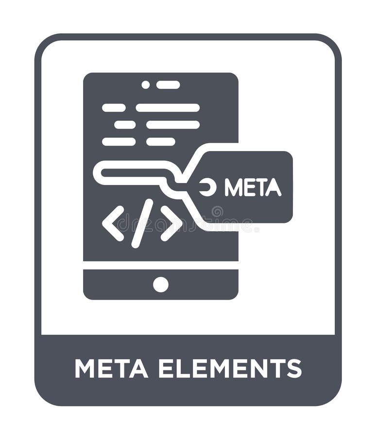 Meta Elements Isolated Icon. Simple Element Illustration from ...