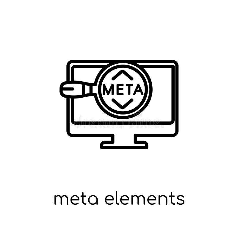 Meta Elements Icon. Trendy Modern Flat Linear Vector Meta Elements Icon ...