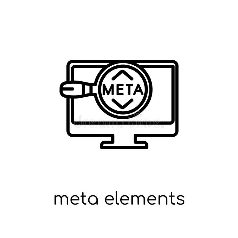 Meta Elements Icon. Trendy Modern Flat Linear Vector Meta Elements Icon ...