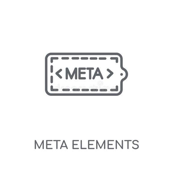 Meta Elements Linear Icon. Modern Outline Meta Elements Logo Con Stock ...