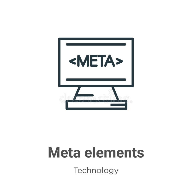 Meta Elements Isolated Icon. Simple Element Illustration from ...