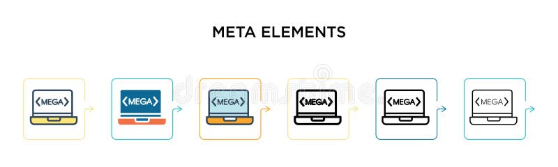 Meta Elements Isolated Icon. Simple Element Illustration from ...