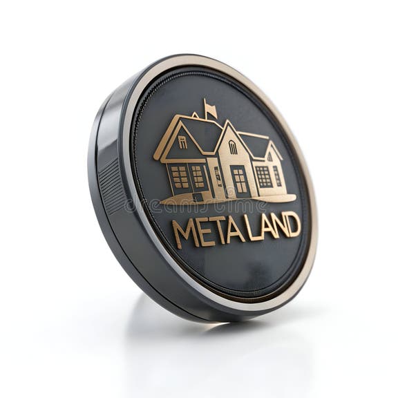 Meta Land 3D Icon, Virtual Reality and Metaverse Concept Stock Illustration - Illustration of ...