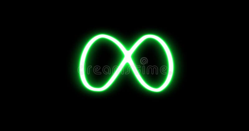 Meta Logo Loop Animation of the Metaverse Icon on a Black Background ...