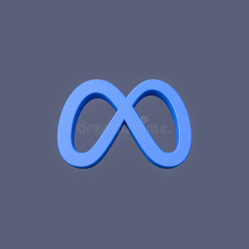 Meta logo icon editorial stock image. Illustration of metaverse - 233392134