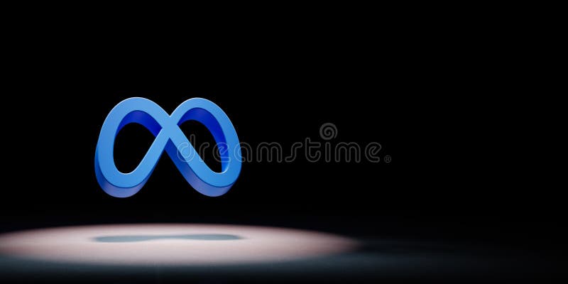 Meta Logo Spotlighted on Black Background Editorial Stock Image ...