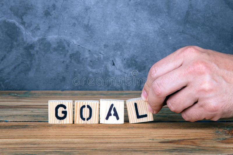 Meta - Palabra De Letras De Madera Foto de archivo - Imagen de negocios ...