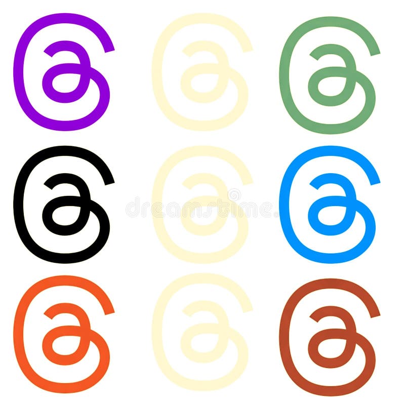 Meta Thread Logo Isolated in Different Colour Editorial Photo ...