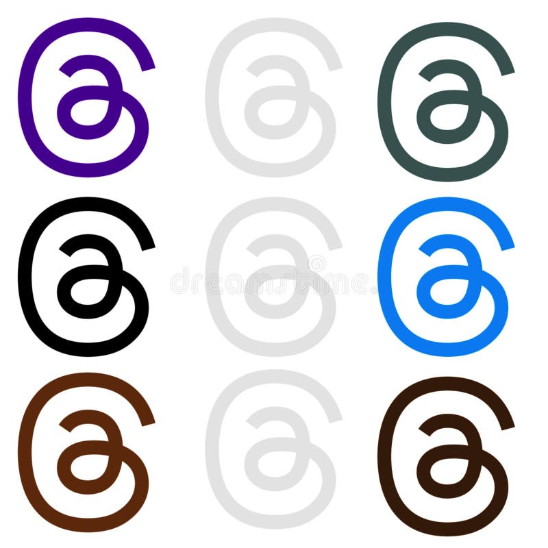 Meta Thread Logo Isolated in Different Colour Editorial Photography ...