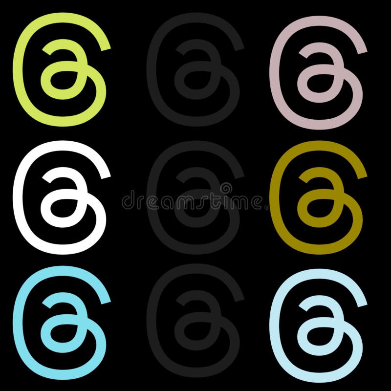 Meta Thread Logo Isolated in Different Colour Editorial Photography ...