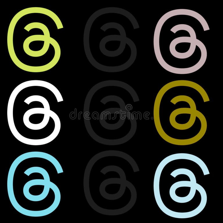 Meta Thread Logo Isolated in Different Colour Editorial Photography ...