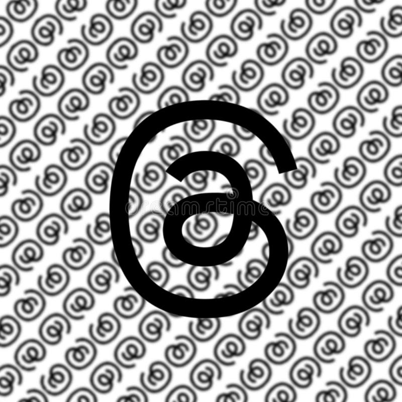Meta thread logo pattern stock illustration. Illustration of black ...