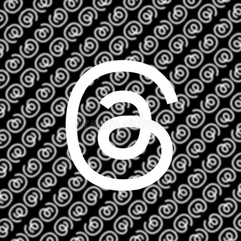 Meta thread logo pattern stock illustration. Illustration of pattern ...