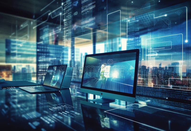 Technological Screens Stock Illustrations – 172 Technological Screens ...