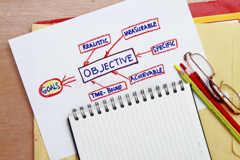 Meta y objetivo foto de archivo. Imagen de taller, documento - 18191490