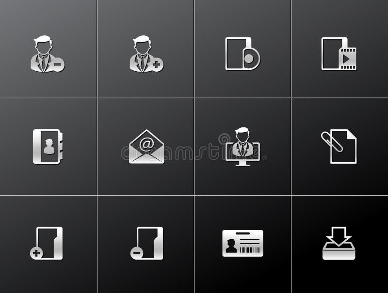 Metaal Pictogrammen - Meer Samenwerking Van De Groep Vector Illustratie ...