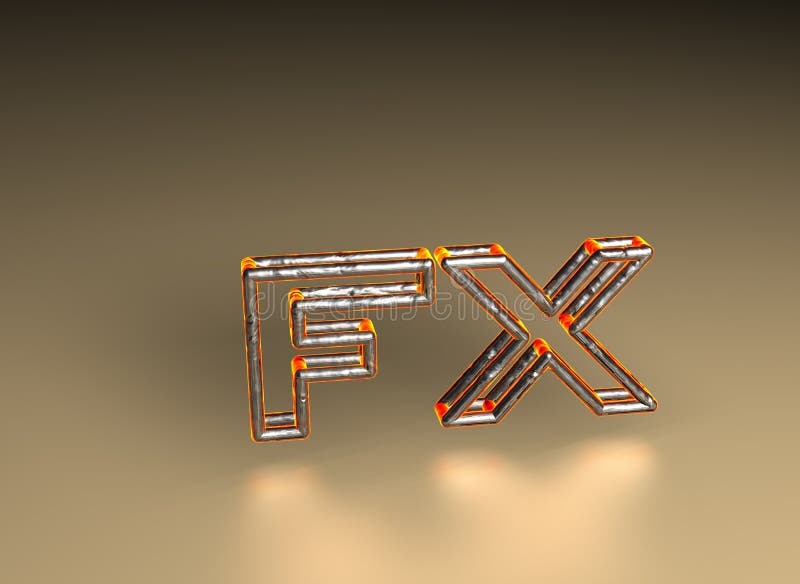 Metaal symbool FX stock foto. Image of glanzend, brief - 6843994