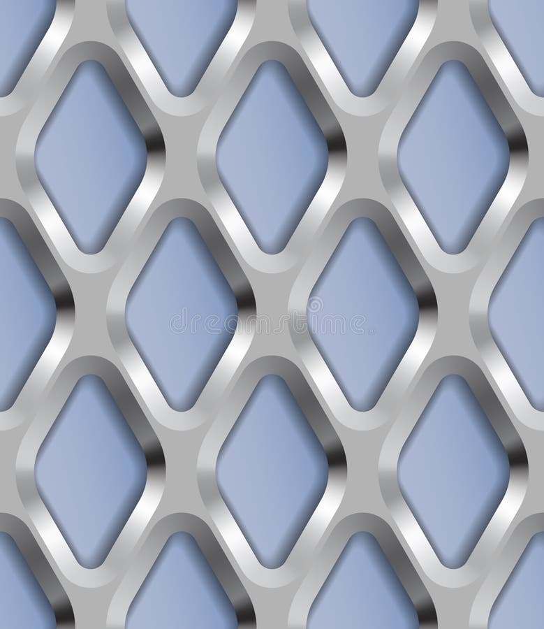 Metaalrooster, Vector Naadloos Patroon Stock Illustratie - Illustration ...
