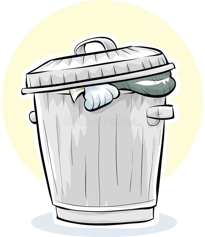 Twee Oude Het Afvalcontainers Van Het Metaalhuisvuil Stock Illustratie ...