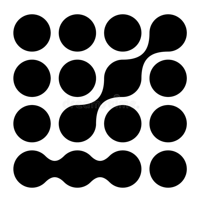 Metaball, Connected Dots, Circles Pattern, Texture Element Stock Vector ...