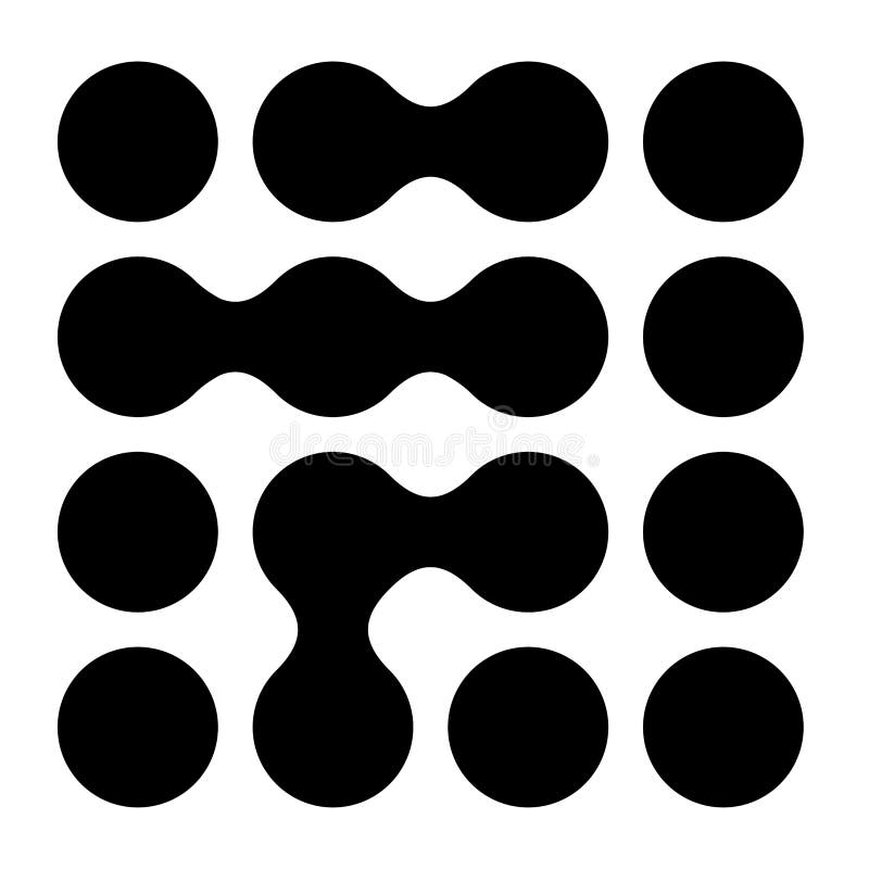 Metaball, Connected Dots, Circles Pattern, Texture Element Stock Vector ...