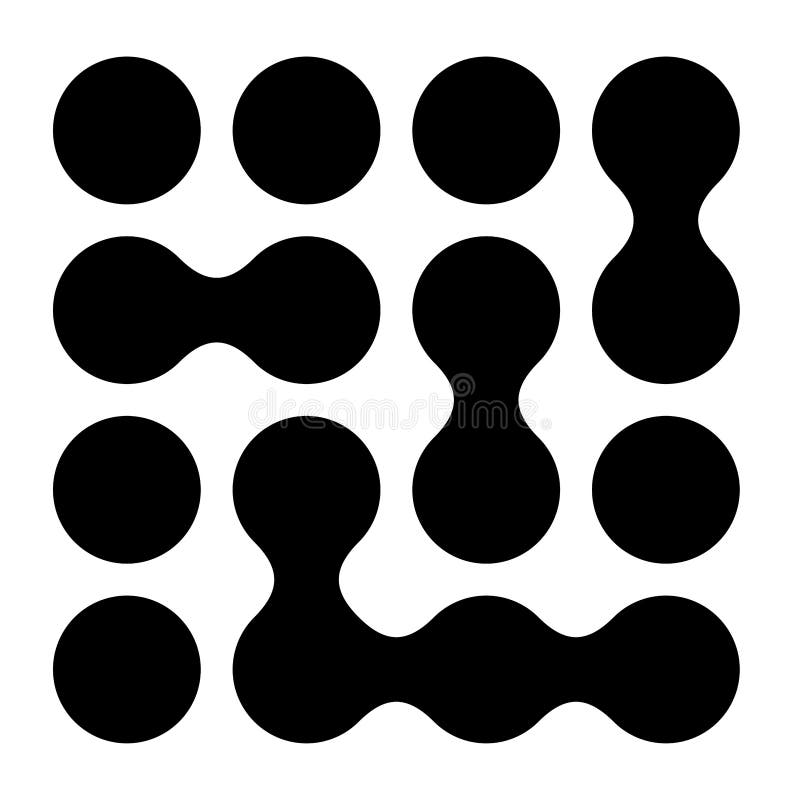Metaball, Connected Dots, Circles Pattern, Texture Element Stock Vector ...