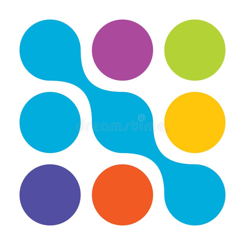 Metaball, Connected Dots, Circles Pattern, Texture Element Stock Vector ...